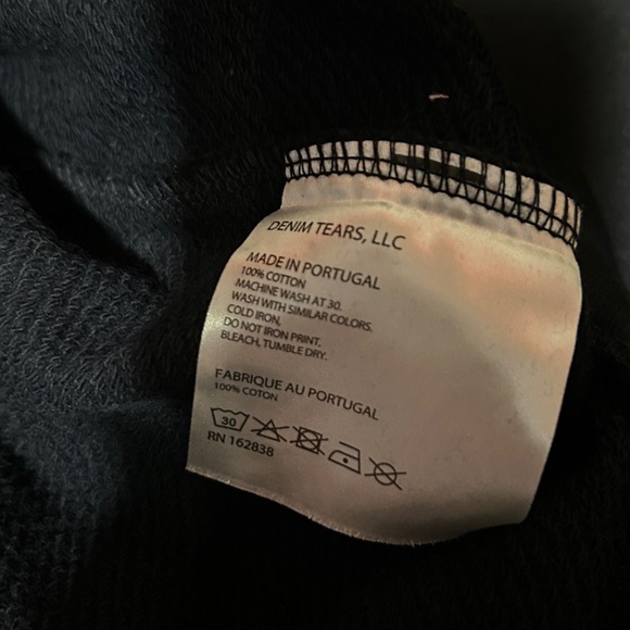 Denim Tears | Sweaters | Black Authentic Denim Tears Hoodie | Poshmark